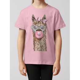 wat? Apparel T-Shirt Alpaka in Rosa | Gr.: 122/128