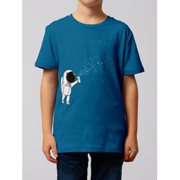 wat? Apparel T-Shirt Spray the universe in Blau | Gr.: 152-164