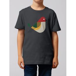 wat? Apparel T-Shirt Vogel in Grau | Gr.: 98/104