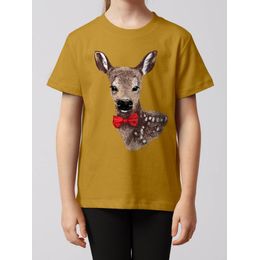 wat? Apparel T-Shirt Rehkitz in Ocker | Gr.: 134-146
