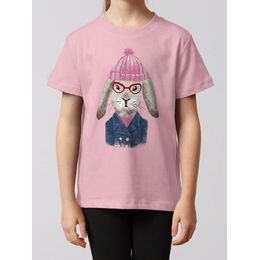 wat? Apparel T-Shirt Hase in Rosa | Gr.: 110/116