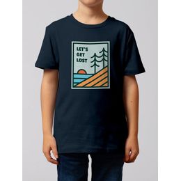 wat? Apparel T-Shirt Let's Get Lost in Dunkelblau | Gr.: 134-146