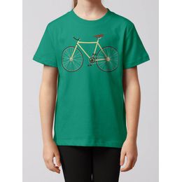 wat? Apparel T-Shirt Yellow Bike in Go Green | Gr.: 152-164