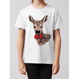 wat? Apparel T-Shirt Rehkitz in Wei&szlig; | Gr.: 152-164