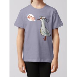 wat? Apparel T-Shirt Moin Seagull in Lavender | Gr.: 110/116