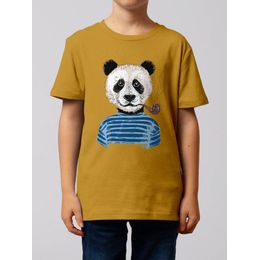 wat? Apparel T-Shirt Panda in Ocker | Gr.: 152-164