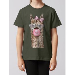 wat? Apparel T-Shirt Alpaka in Khaki | Gr.: 152-164