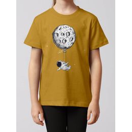 wat? Apparel T-Shirt Funny Spaceman in Ocker | Gr.: 98/104