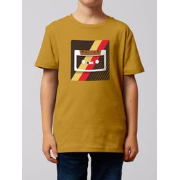 wat? Apparel T-Shirt Kassette in Ocker | Gr.: 110/116