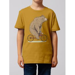 wat? Apparel T-Shirt Fahrradb&auml;r in Ocker | Gr.: 134-146