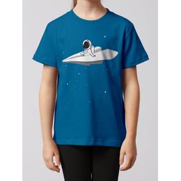wat? Apparel T-Shirt Fly me to the moon in Blau | Gr.: 152-164