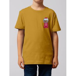 wat? Apparel T-Shirt Kaugummiautomat in Ocker | Gr.: 110/116