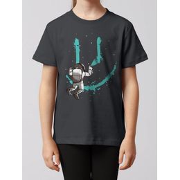 wat? Apparel T-Shirt Graffiti Astronaut in Grau | Gr.: 98/104