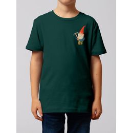 wat? Apparel T-Shirt Gartenzwerg in Dunkelgr&uuml;n | Gr.: 98/104