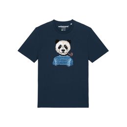 wat? Apparel T-Shirt Panda in Dunkelblau | Gr.: 48