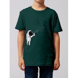 wat? Apparel T-Shirt Spray the universe in Dunkelgr&uuml;n | Gr.: 152-164