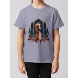 wat? Apparel T-Shirt Der wundersch&ouml;ne Fuchs in Lavender | Gr.: 110/116