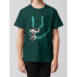 wat? Apparel T-Shirt Graffiti Astronaut in Dunkelgr&uuml;n | Gr.: 98/104