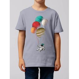 wat? Apparel T-Shirt Balloon Spaceman in Lavender | Gr.: 110/116