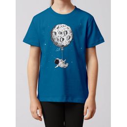 wat? Apparel T-Shirt Funny Spaceman in Blau | Gr.: 122/128