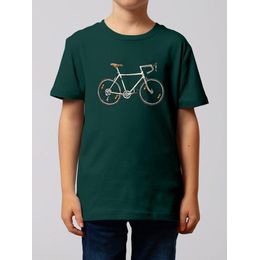 wat? Apparel T-Shirt Doodle Bike in Dunkelgr&uuml;n | Gr.: 110/116