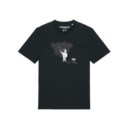 wat? Apparel T-Shirt Painting space in Schwarz | Gr.: 54
