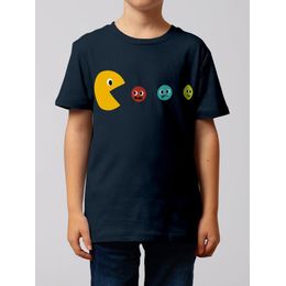 wat? Apparel T-Shirt Pacm&auml;nnchen in Dunkelblau | Gr.: 122/128