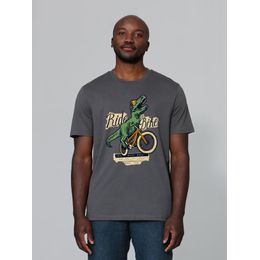 wat? Apparel T-Shirt T-Rex Fahrrad in Grau | Gr.: 54