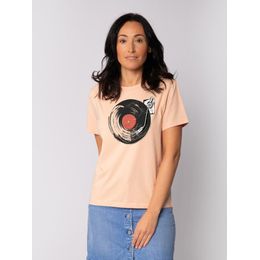wat? Apparel T-Shirt Schallplatte in Fraiche Peche | Gr.: 44