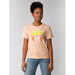 wat? Apparel T-Shirt Sunset Cat in Fraiche Peche | Gr.: 42