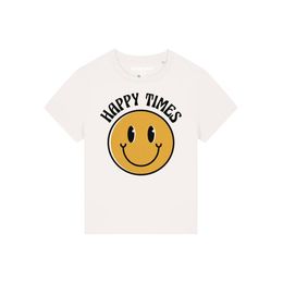 wat? Apparel T-Shirt Happy times smiley emoji in Off White | Gr.: 34