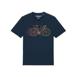 wat? Apparel T-Shirt Fahrr&auml;der in Dunkelblau | Gr.: 54