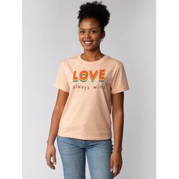 wat? Apparel T-Shirt Love always wins in Fraiche Peche | Gr.: 40