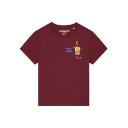 wat? Apparel T-Shirt Funny Cat in Weinrot | Gr.: 38