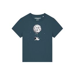 wat? Apparel T-Shirt Funny Spaceman in Petrol | Gr.: 38