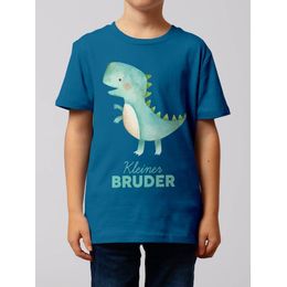 wat? Apparel T-Shirt Dinosaurier 03 Kleiner Bruder in Blau | Gr.: 110/116
