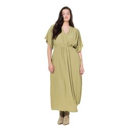 Ulla Popken Hemdblusenkleid in helles khaki | Gr.: 42-44