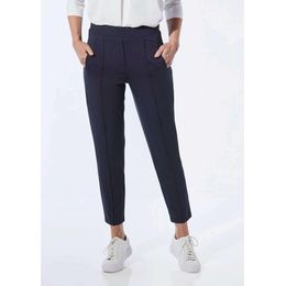 GOLDNER Kurzgr&ouml;&szlig;e: Elegante 7/8-Schlupfhose SARA in marine | Gr.: 21