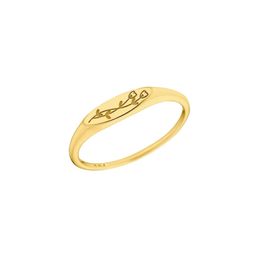 Amor Ring Silber 925, 18ct gelbvergoldet in Gold | Gr.: 56