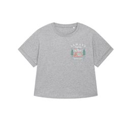 wat? Apparel T-Shirt Always exploring never lost in Grau | Gr.: 42