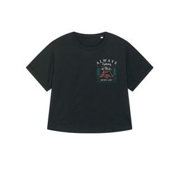 wat? Apparel T-Shirt Always exploring never lost in Schwarz | Gr.: 34