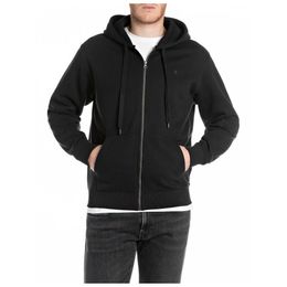 Replay Sweatshirt BRUSHED FLEECE in Schwarz | Gr.: S
