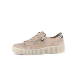 Gabor sportlicher Schn&uuml;rer in Beige | Gr.: 38