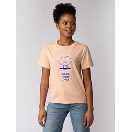 wat? Apparel T-Shirt Good vibes only in Fraiche Peche | Gr.: 36