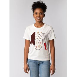 wat? Apparel T-Shirt Love and flex in Off White | Gr.: 34