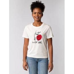 wat? Apparel T-Shirt Self love in Off White | Gr.: 42