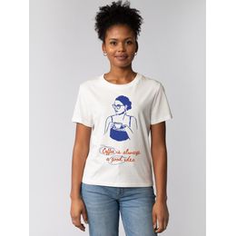 wat? Apparel T-Shirt Coffee is a good idea in Off White | Gr.: 36