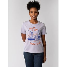 wat? Apparel T-Shirt Pasta lover club in Lavender | Gr.: 44