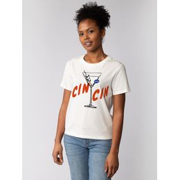 wat? Apparel T-Shirt Cin Cin in Off White | Gr.: 36