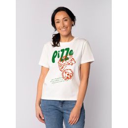 wat? Apparel T-Shirt Pizza in Off White | Gr.: 42